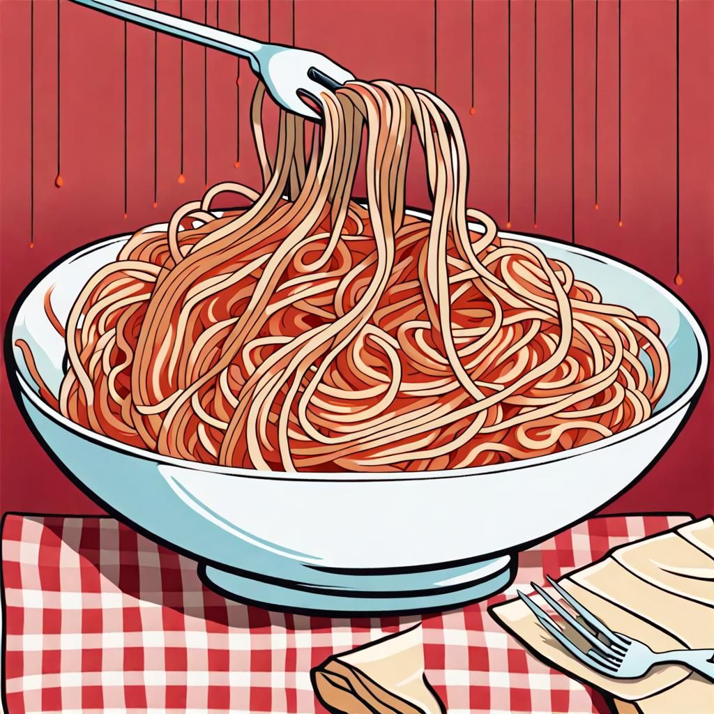 Uh oh! Spaghetti oh! - AI Generated Artwork - NightCafe Creator