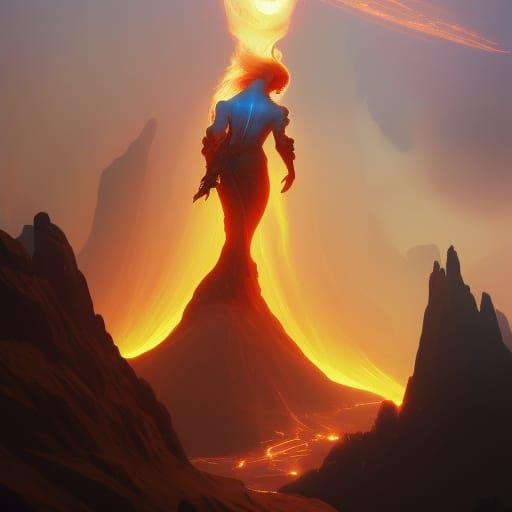 Volcano spirit - AI Generated Artwork - NightCafe Creator