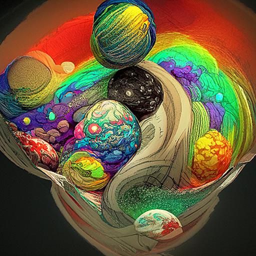 Designing a new universe by drawing from an infinite palette of colors ...