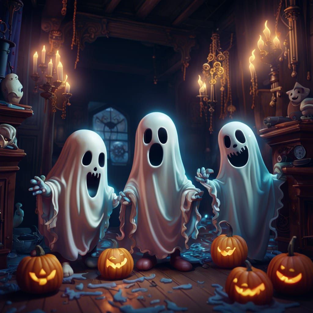 The Three Ghosteteers - AI Generated Artwork - NightCafe Creator