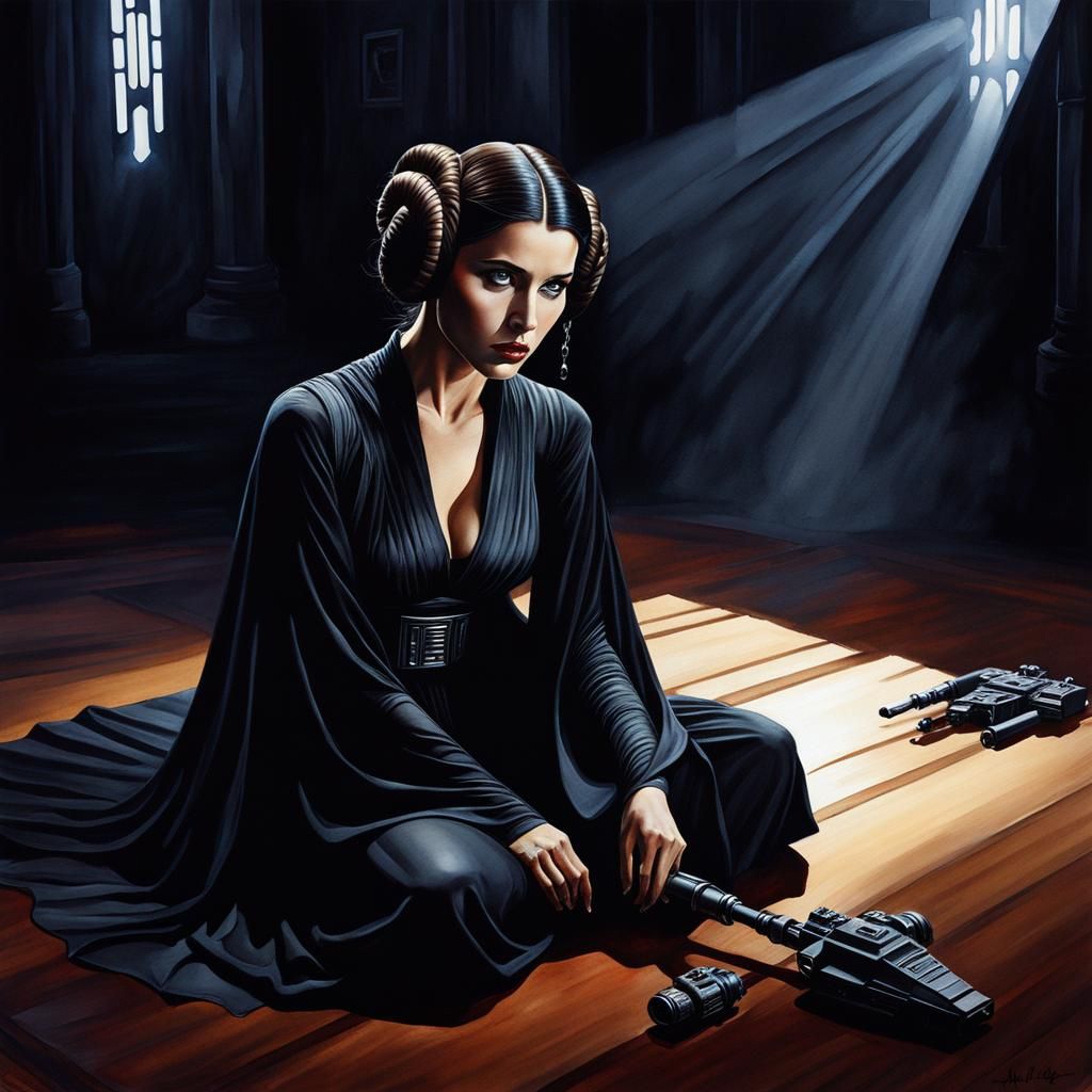 Dark Leia - AI Generated Artwork - NightCafe Creator