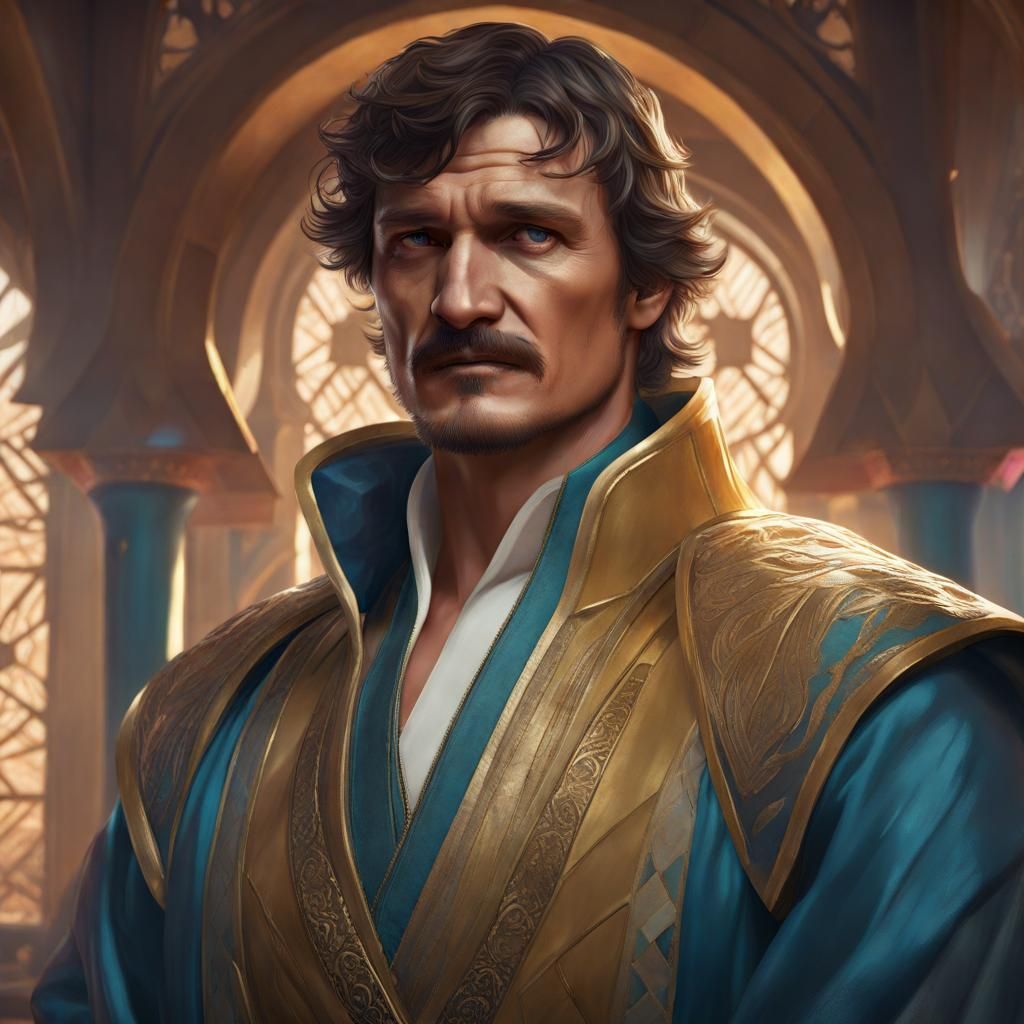 Pedro pascal as a wizard - AI Generated Artwork - NightCafe Creator