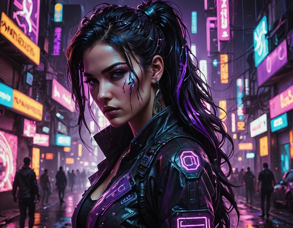 Cyberpunk nights - AI Generated Artwork - NightCafe Creator