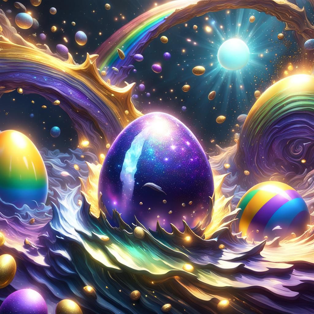 Cosmic Eggs - AI Generated Artwork - NightCafe Creator