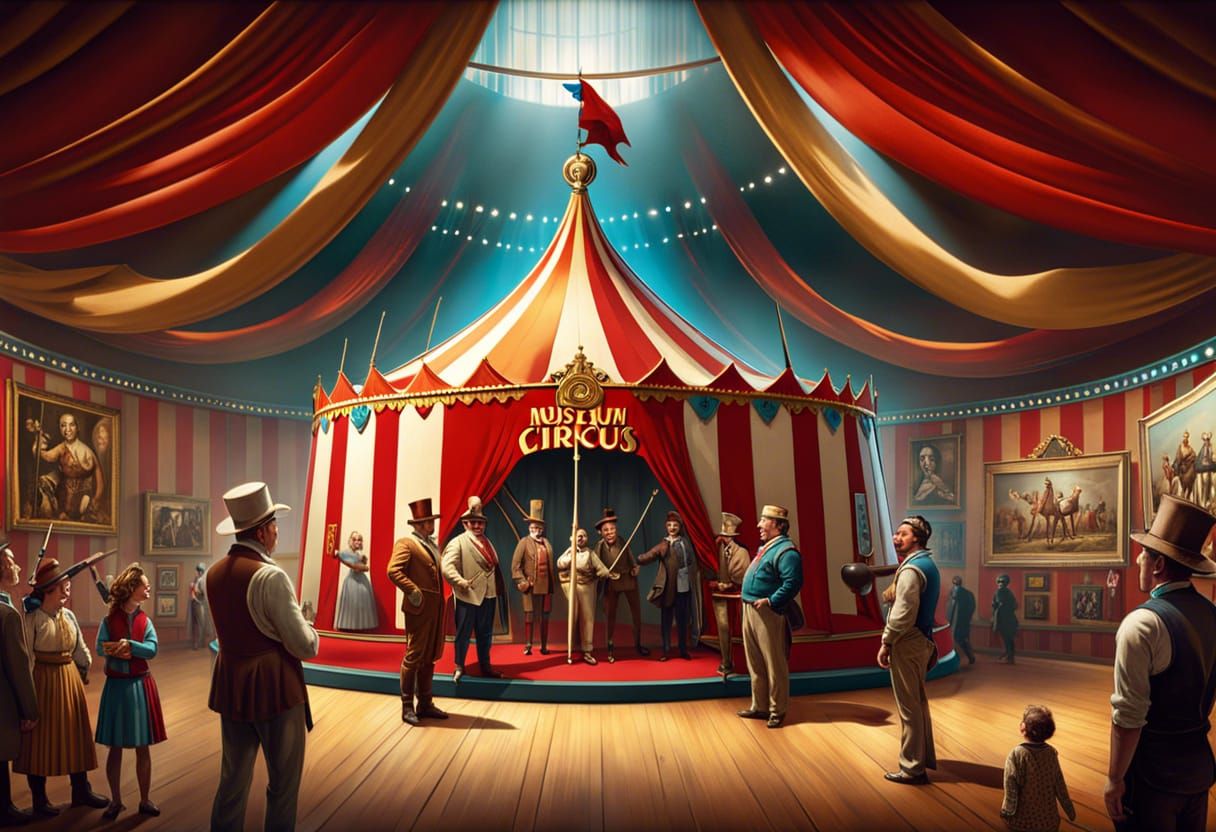 Circus Museum Exhibit - AI Generated Artwork - NightCafe Creator