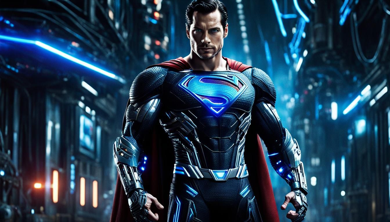 Henry Cavil Superman turned into a futuristic cyborg - AI Generated ...