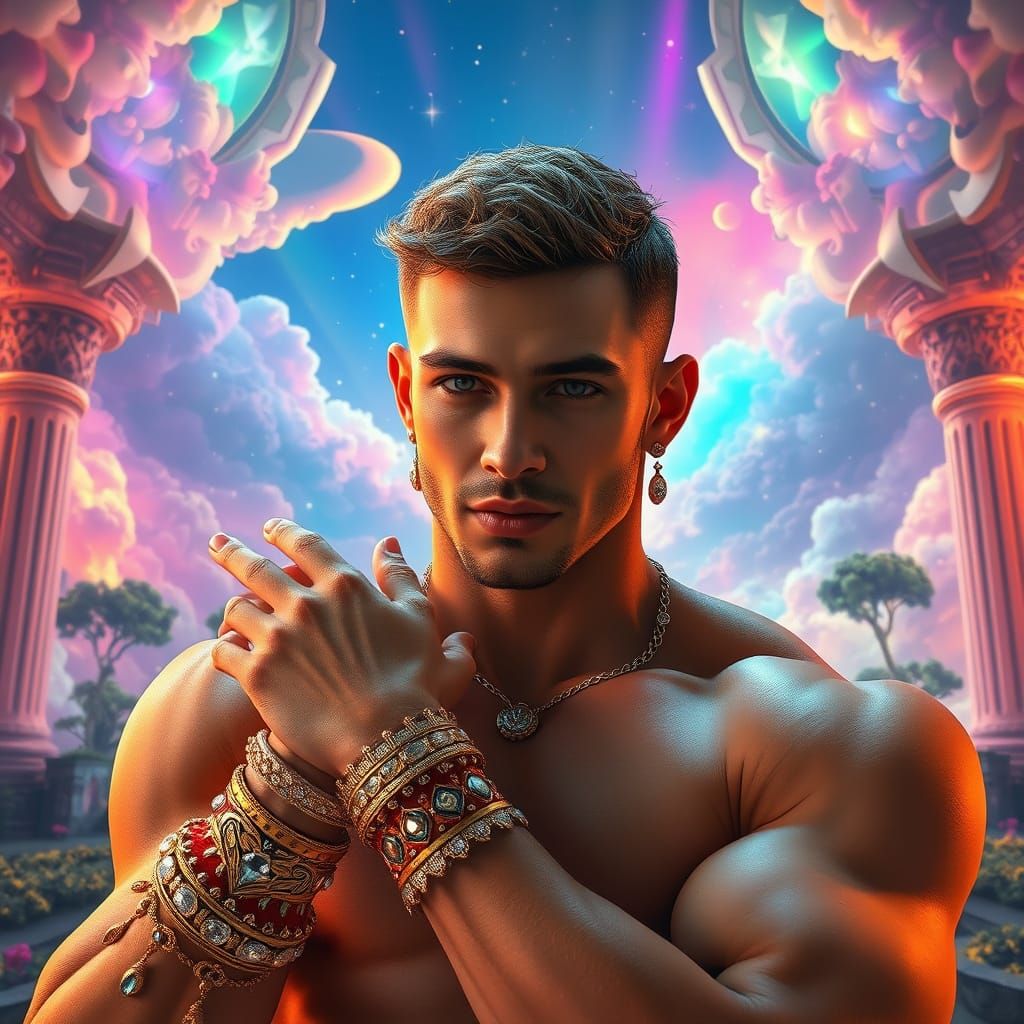 Hyperreal beautiful Handsome 24 year-old pale arab short hair chav guy ...