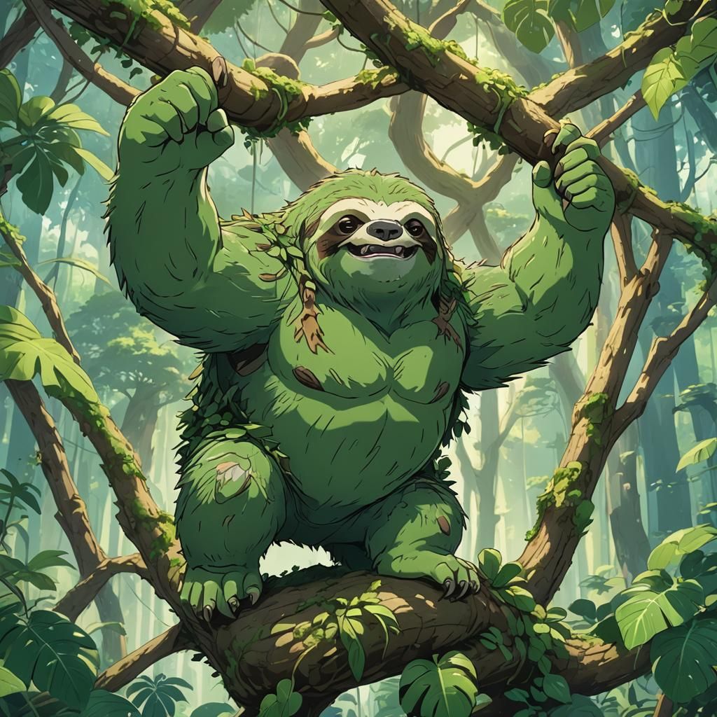 Sloth Hulk - AI Generated Artwork - NightCafe Creator