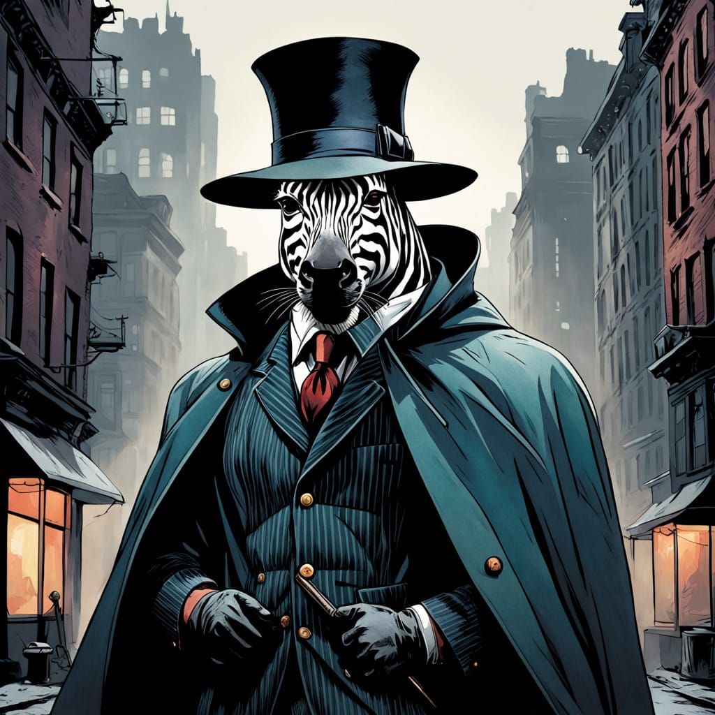 Zeke the Zebra as Sherlock Holmes - Mysterious Zebra Detecti...