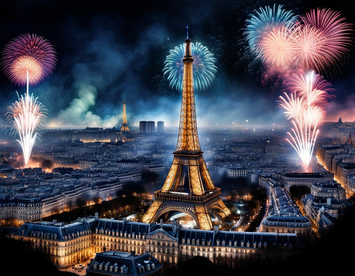 Countdown to Midnight in France - AI Generated Artwork - NightCafe Creator