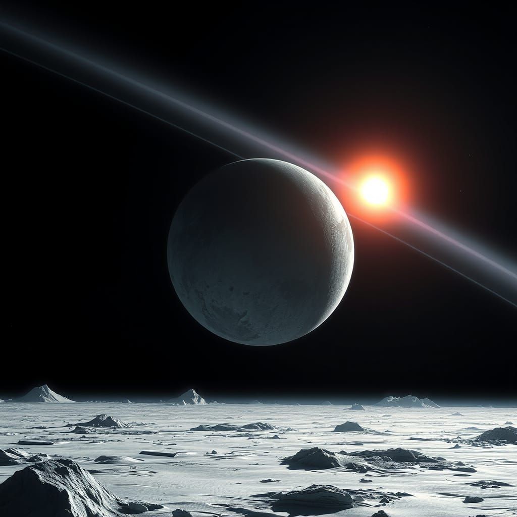 Pluto Day: the planet. - Distant Icy Planet in a Cosmic Drea...