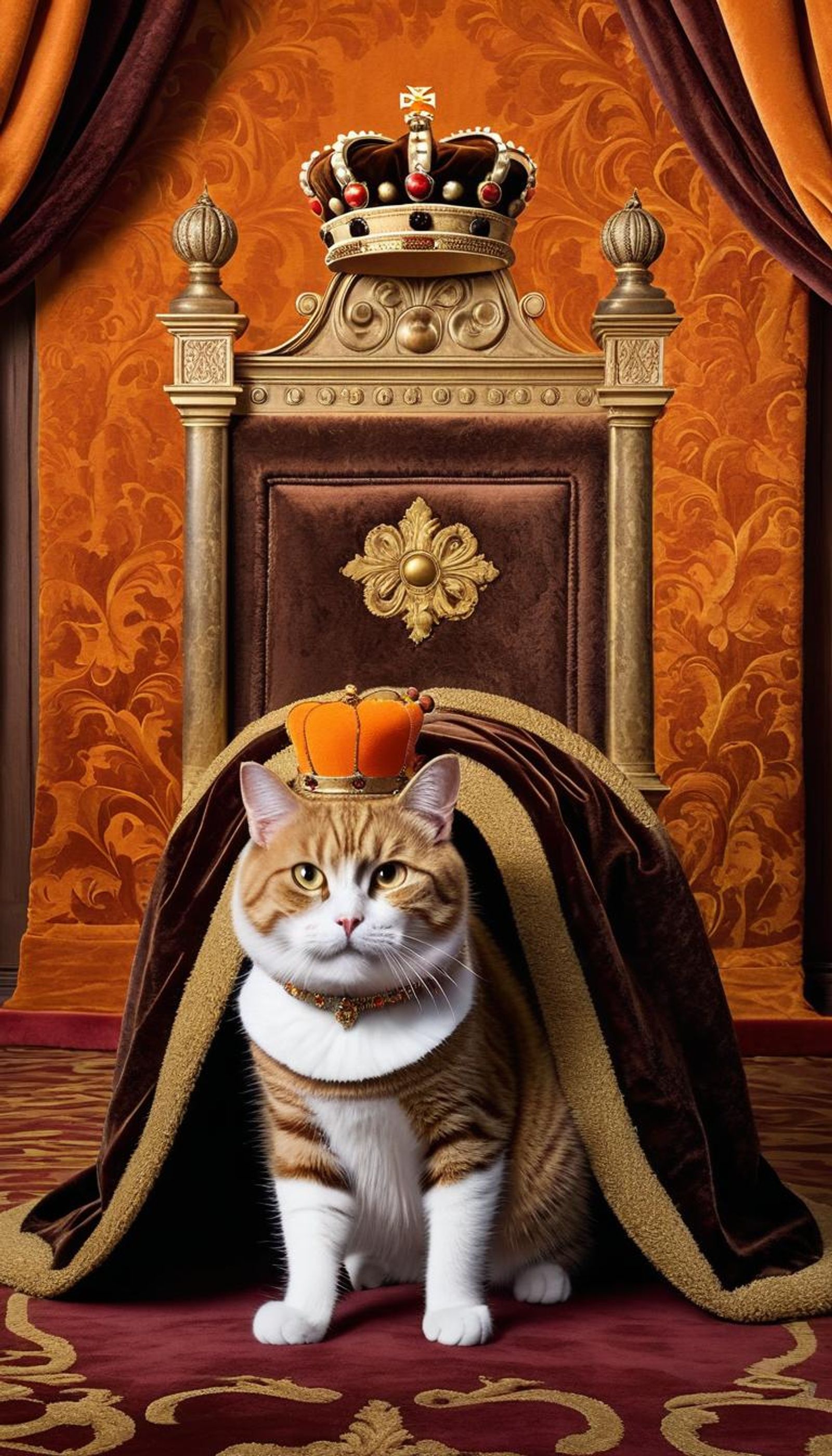 Royal Cat, Garfield king - AI Generated Artwork - NightCafe Creator