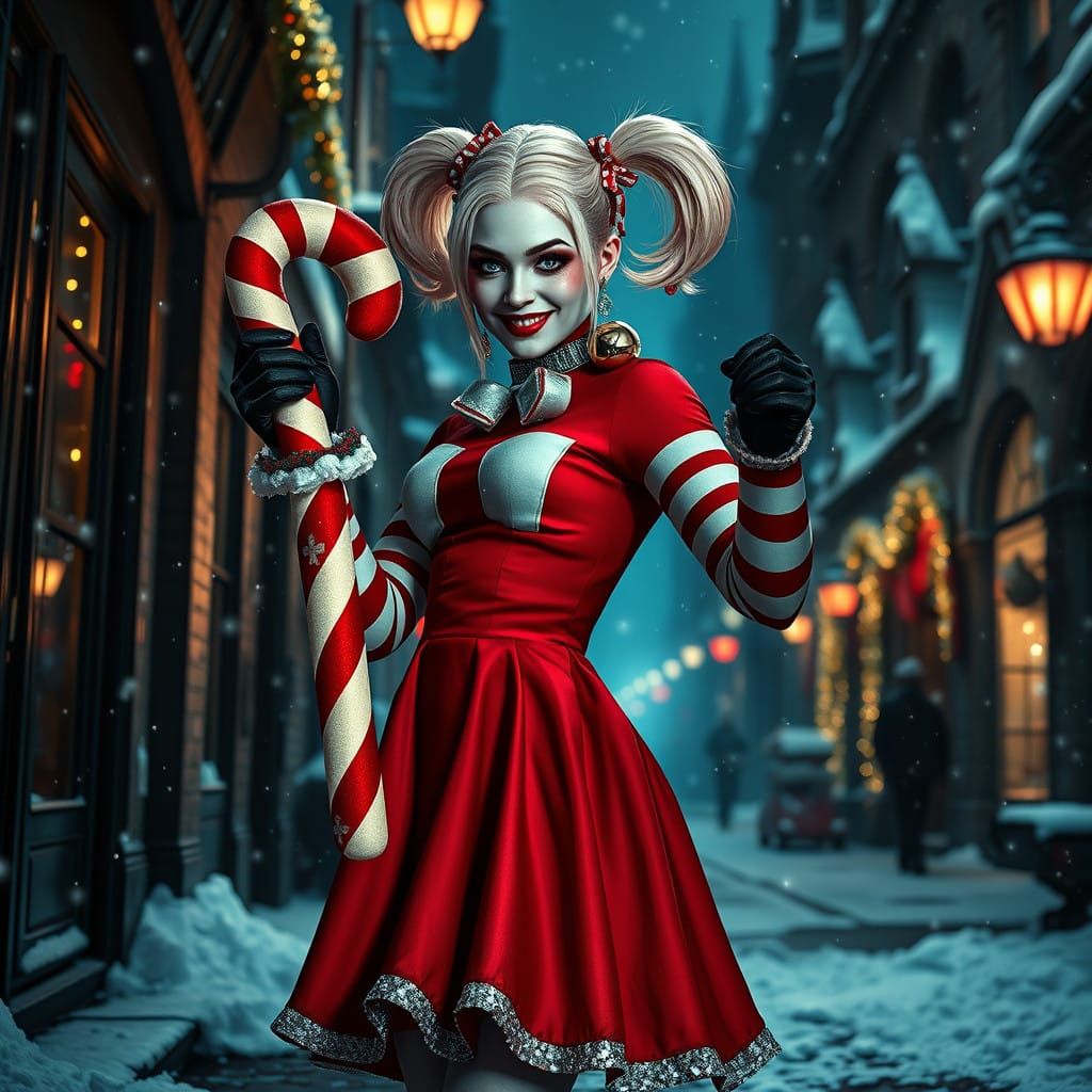 Harley Quinn´s Xmas - Gothic Harley Quinn Celebrates Xmas in...
