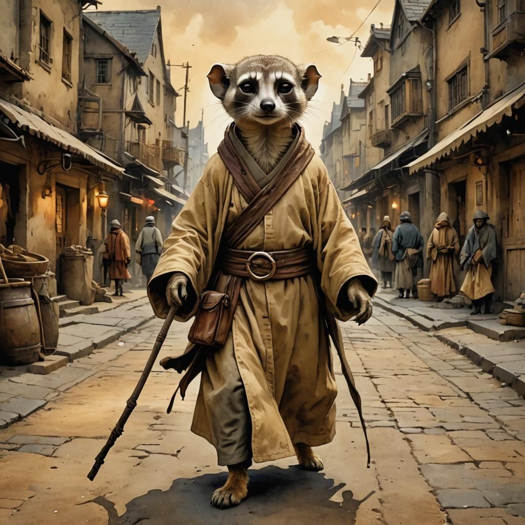 Meerkat Monk - AI Generated Artwork - NightCafe Creator