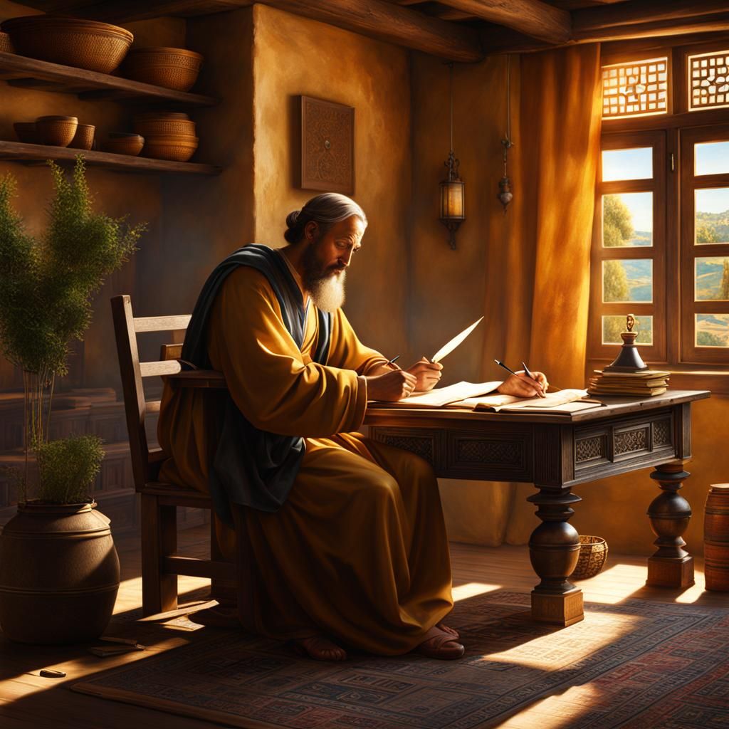 St. Paul Writes Letters - AI Generated Artwork - NightCafe Creator