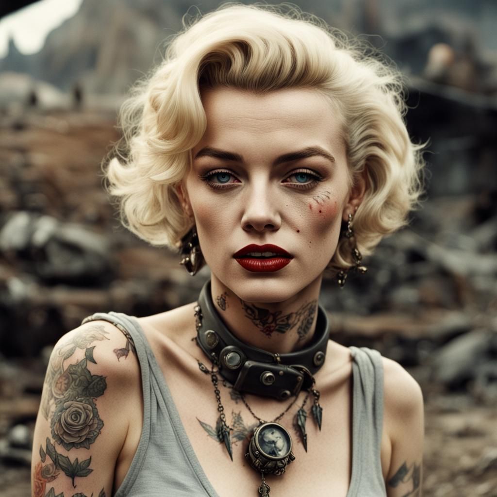 Marilyn Monroe tat 3 - AI Generated Artwork - NightCafe Creator