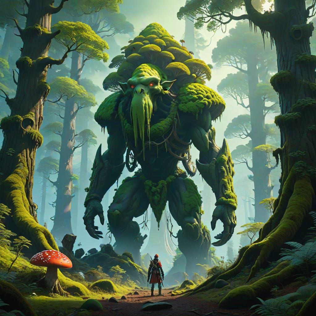 The green man, forest elemental - Majestic Forest Elemental ...