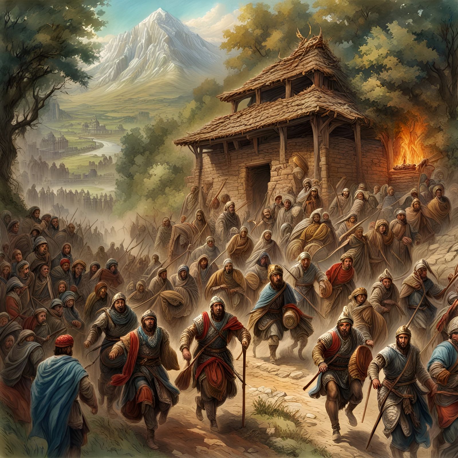 Bogomils fleeing from persecution in Bulgaria - AI Generated Artwork ...