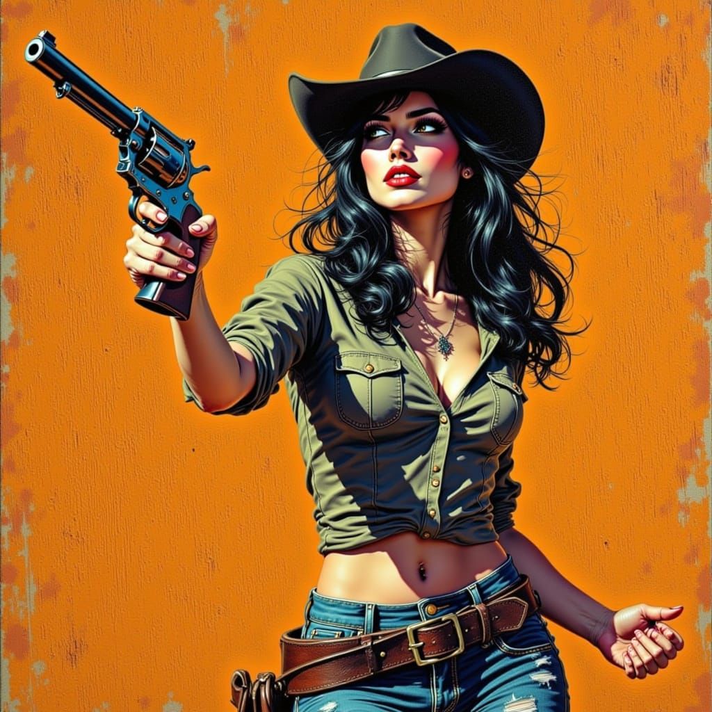 "The Desperate Gun" Re-Boot - Glamorous Female Gunfighter in...