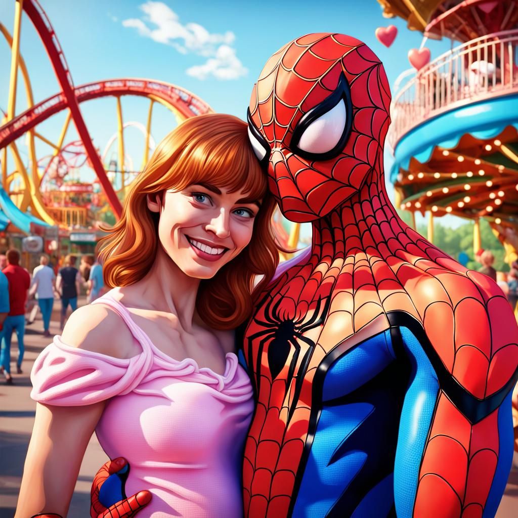 Spiderman and Mary jane Wattson - AI Generated Artwork - NightCafe Creator