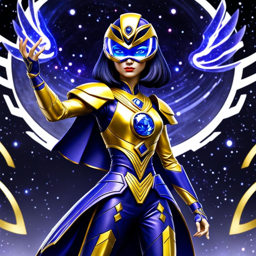 Young Vietnamese Woman with a bob with bangs as the indigo gold raven ...