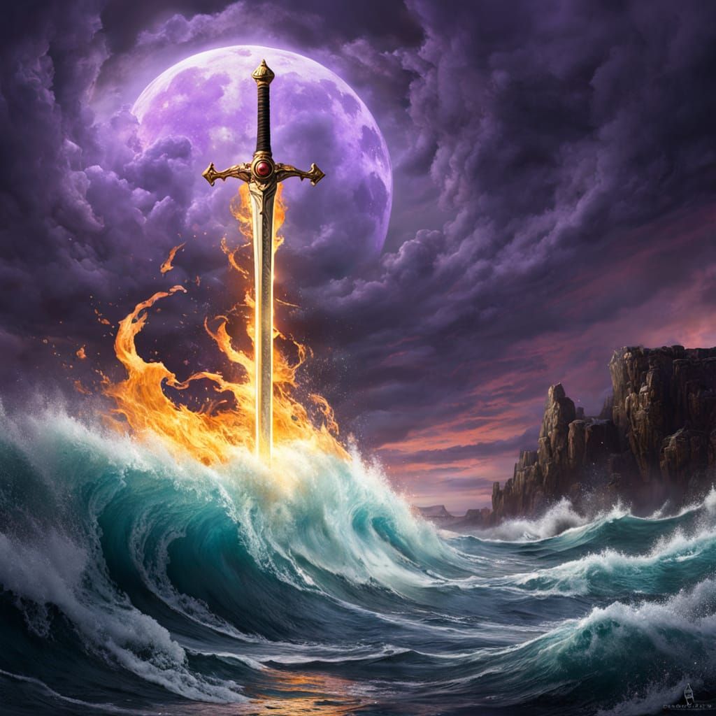 elemental sword - Epic Water and Fire Elemental Sword in a ...