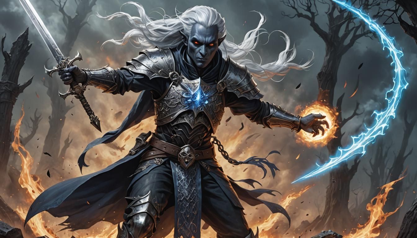 Shadar-Kai Sorcadin - AI Generated Artwork - NightCafe Creator