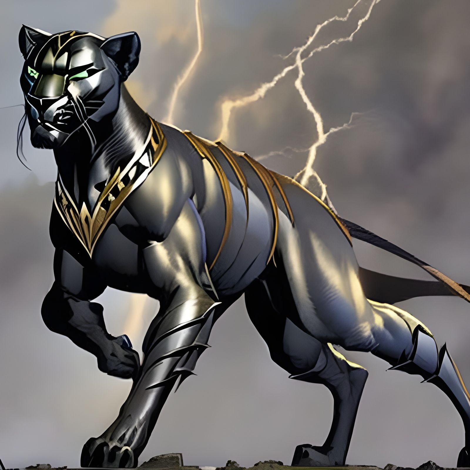 Lightning Panther - AI Generated Artwork - NightCafe Creator