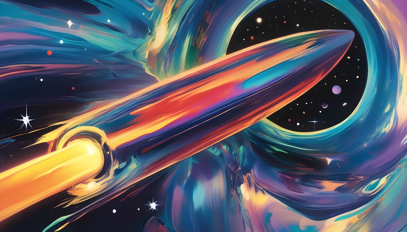 Spectral Bullet - Surreal, Iridescent Vortex