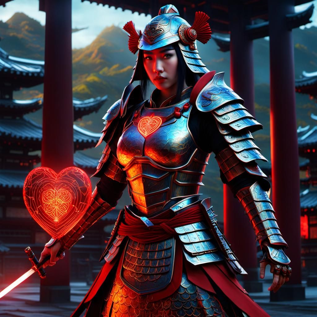 Samurai paladin of the Goddess of Courage - AI Generated Artwork ...