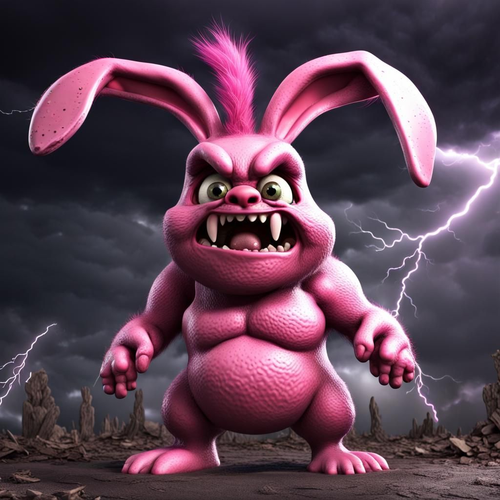 Deranged Easter Bunny aka Pink Nightmare - AI Generated Artwork ...