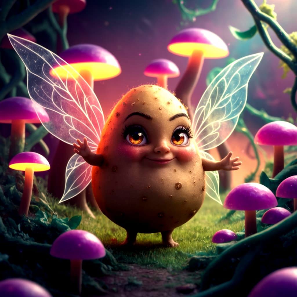 Spud - Enchanted Spud in Whimsical Fantasy Realm