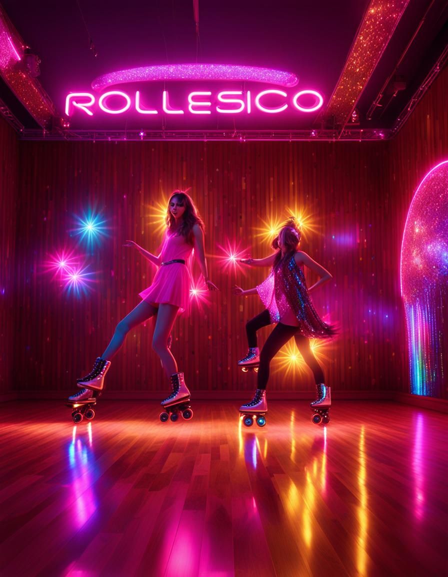 Roller Disco - AI Generated Artwork - NightCafe Creator