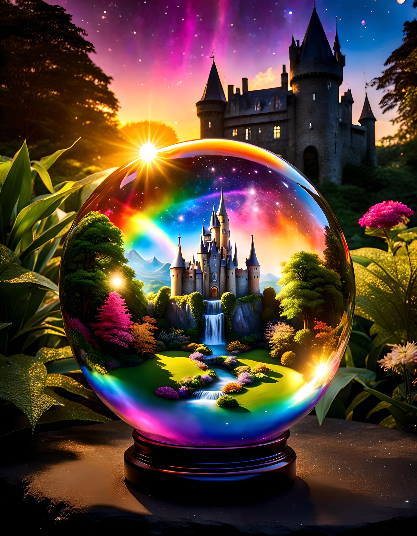 Orb Castle - AI Generated Artwork - NightCafe Creator