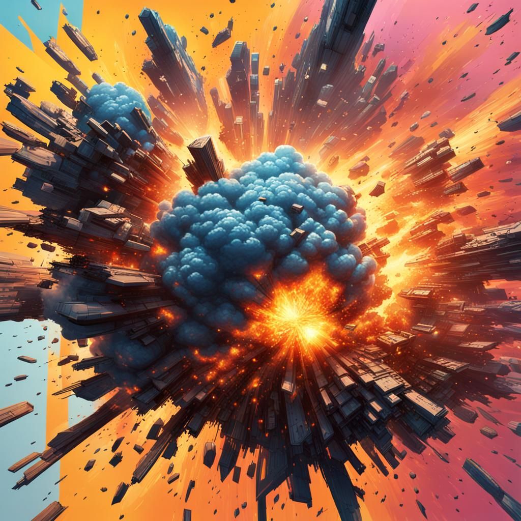 The explosion - AI Generated Artwork - NightCafe Creator