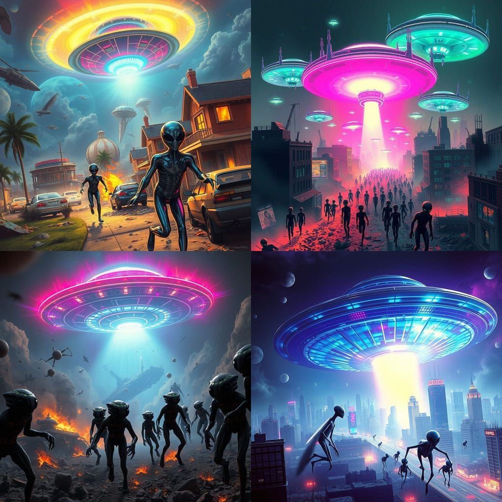 Breathtakingly Realistic Aliens Invade Earth in a ... - AI Art
