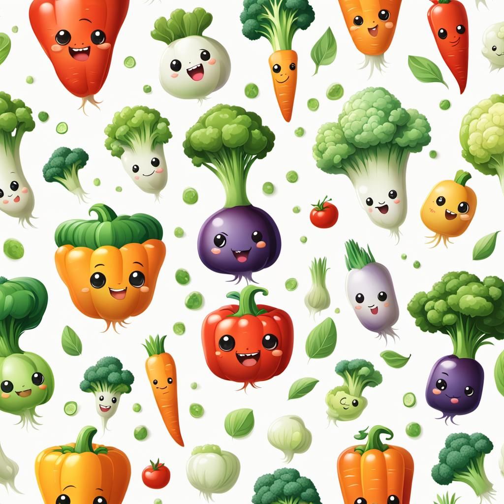 CUTE VEGGIES - AI Generated Artwork - NightCafe Creator