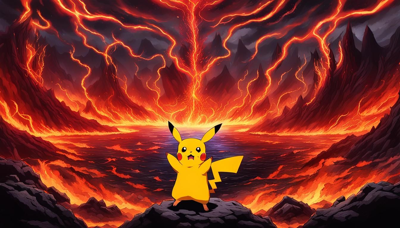 pika! - Pikachu Defies Satan in a Twisted, Gothic Realm
