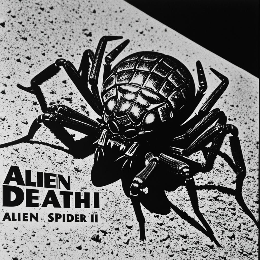 “Alien Death Spider III” - Galactic Horror Movie Poster