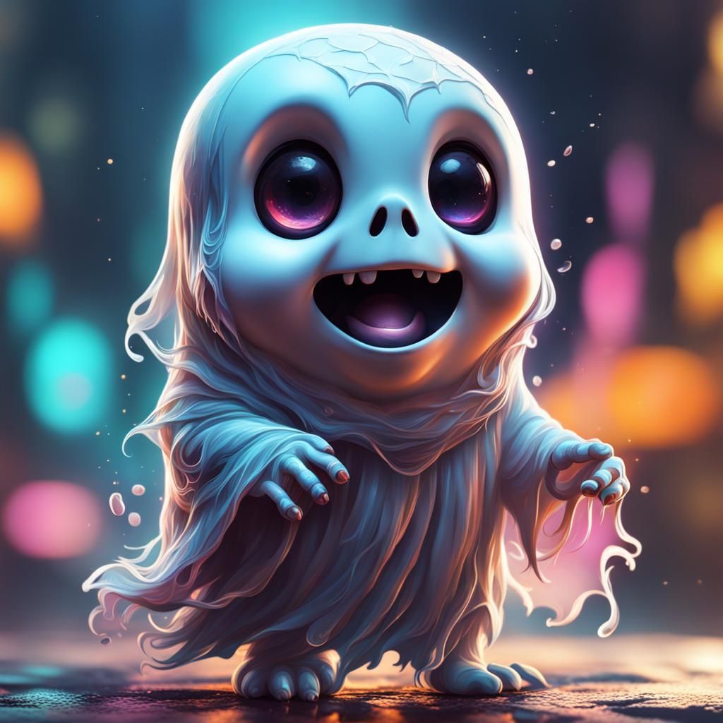 The most cute ghost - AI Generated Artwork - NightCafe Creator