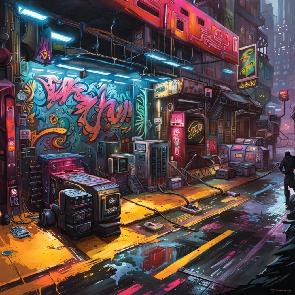 Shadowrun cyberpunk Theme : r/nightcafe