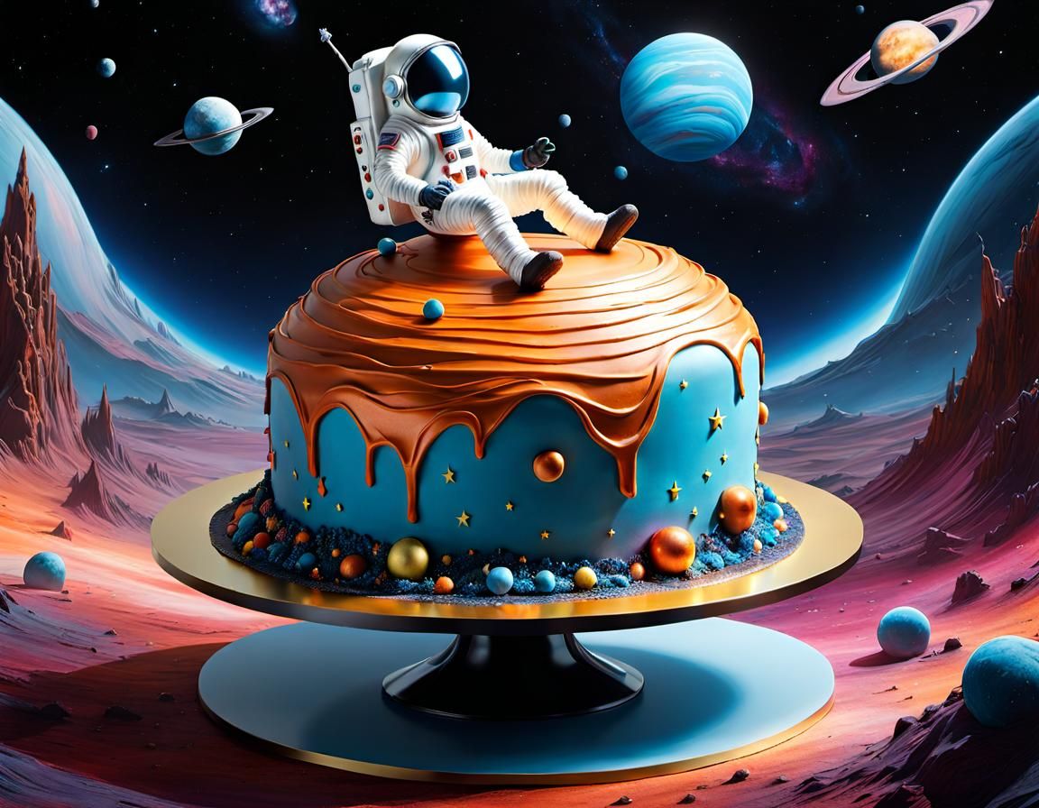 a spaceman Cake - AI Generated Artwork - NightCafe Creator