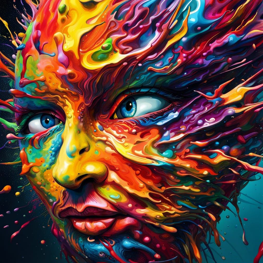 abstract art face - AI Generated Artwork - NightCafe Creator