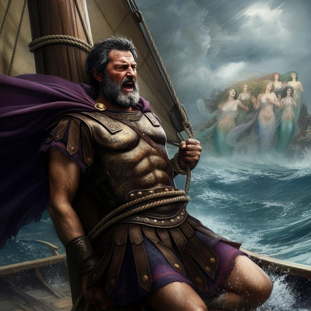 Odysseus and the Sirens - Heroic Odysseus Defies the Sirens ...