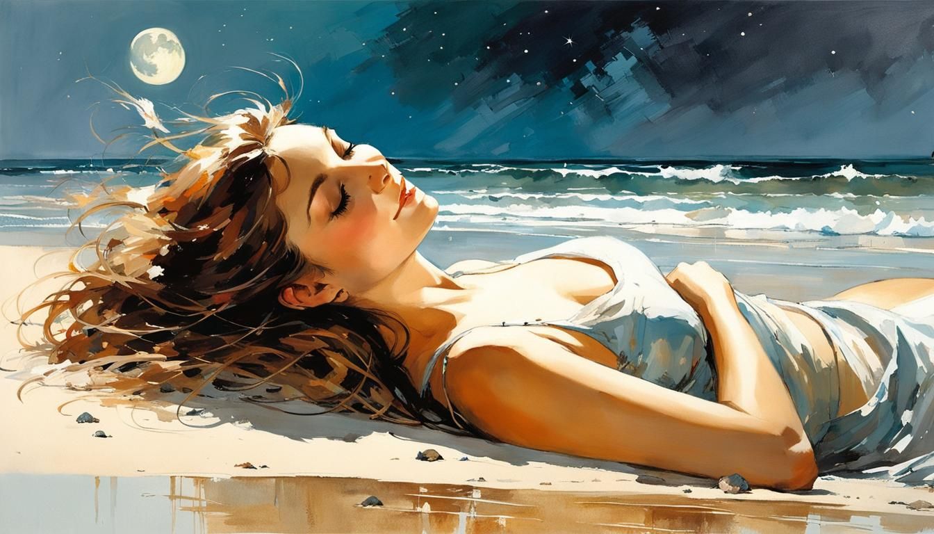 Julia, seashell eyes Windy smile calls me Her hair of floating sky is shimmering Glimmering in ...