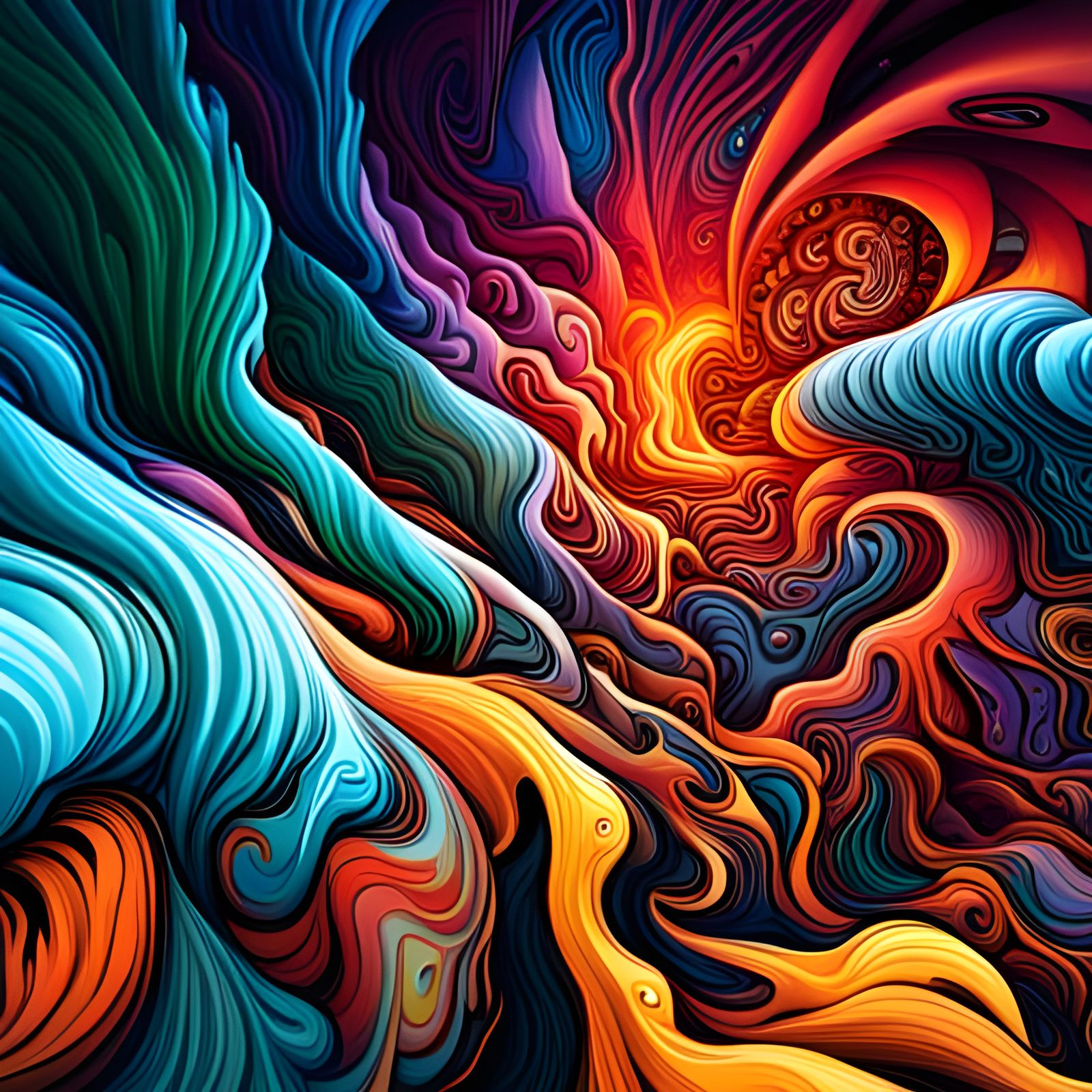 Oceans of Color - AI Generated Artwork - NightCafe Creator