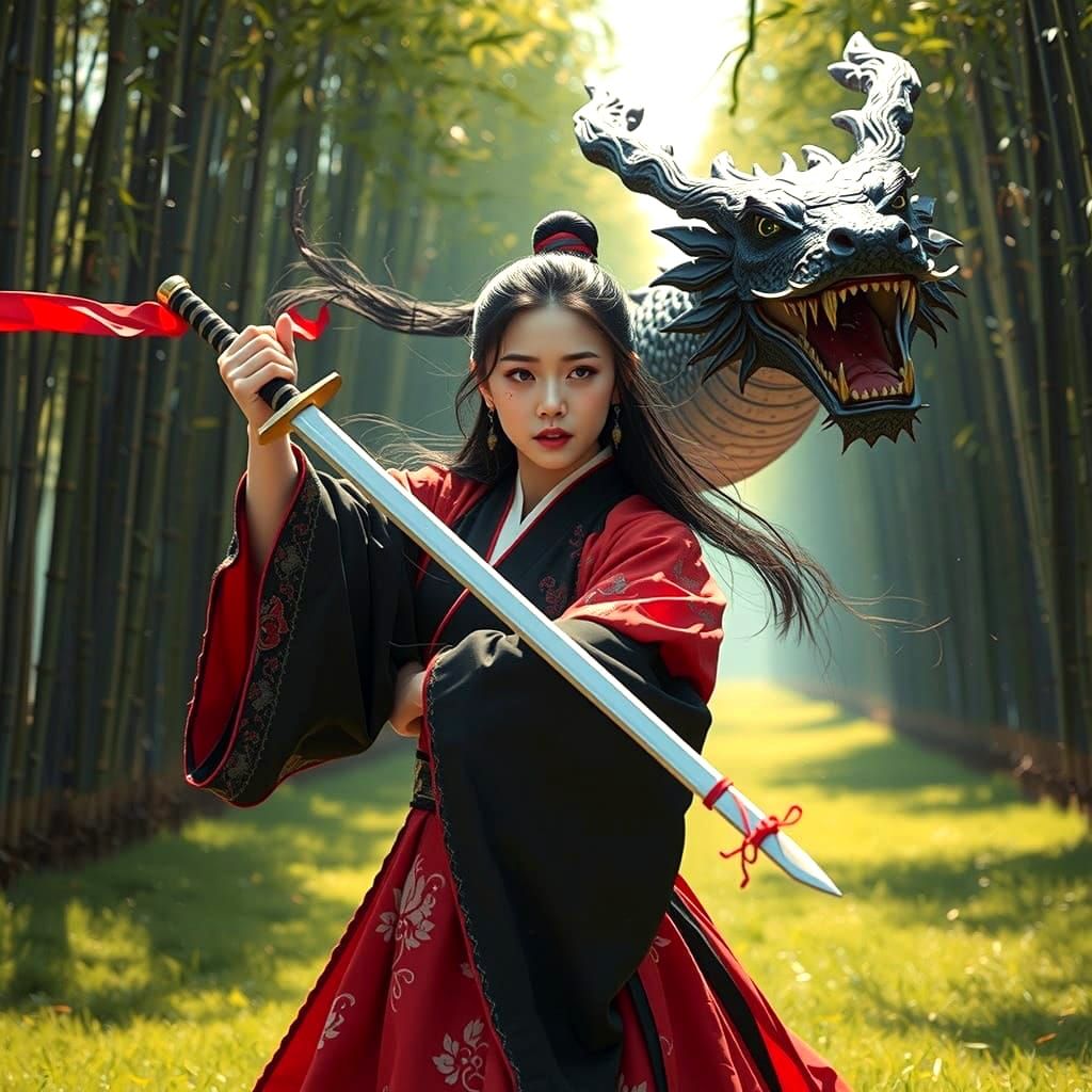 The Bamboo Trail, Joseon Woman - Surreal Joseon Warrior Defi...