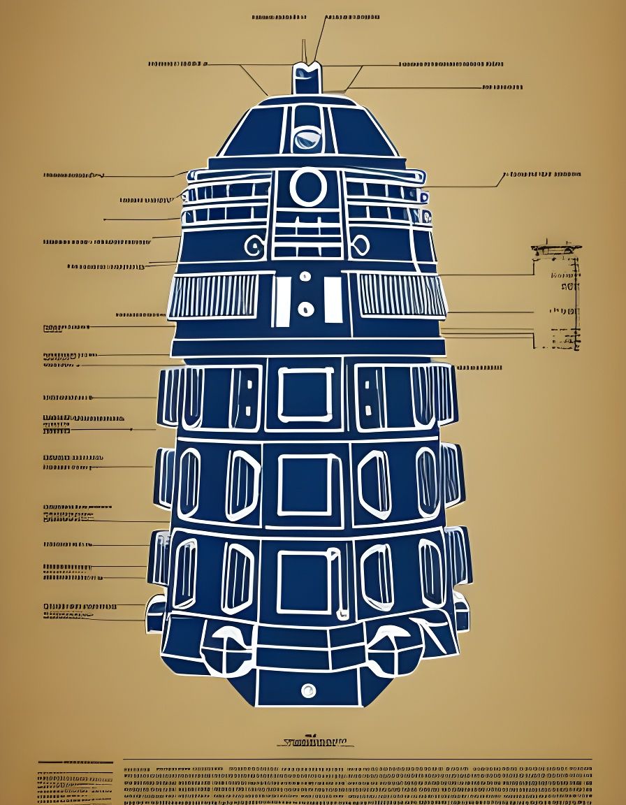 Dalek from Dr. Who Blueprint, to deactivate.. - AI Generated Artwork - NightCafe Creator