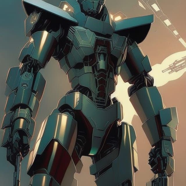 Powerful Jaeger Mecha - AI Generated Artwork - NightCafe Creator