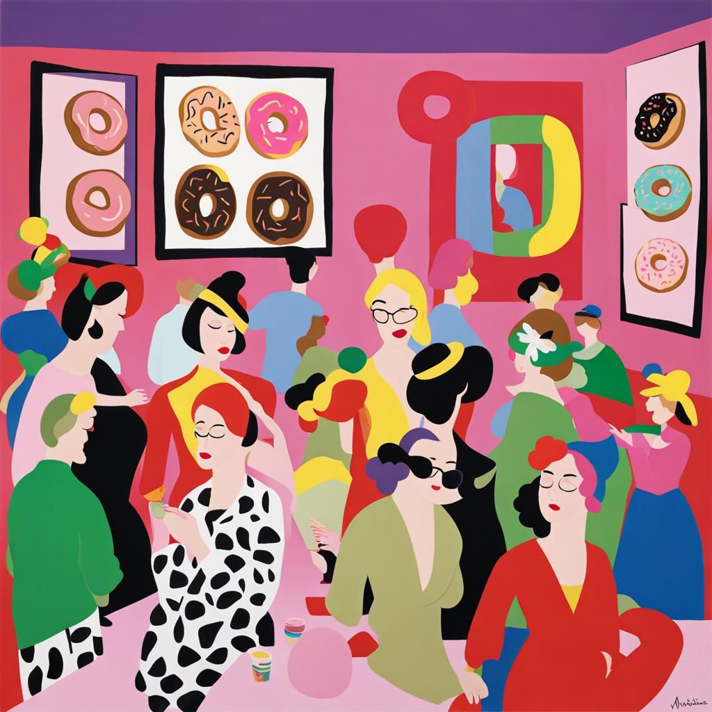 2000's party at dukin donuts, Henri Matisse - AI Generated Artwork ...